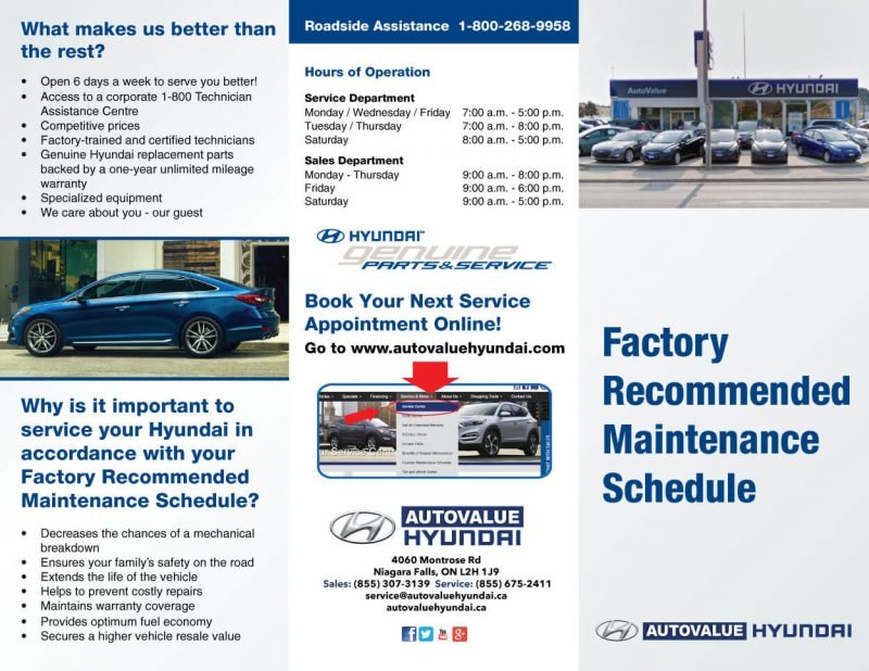 Hyundai Maintenance Schedule | Olympic Hyundai Niagara Falls