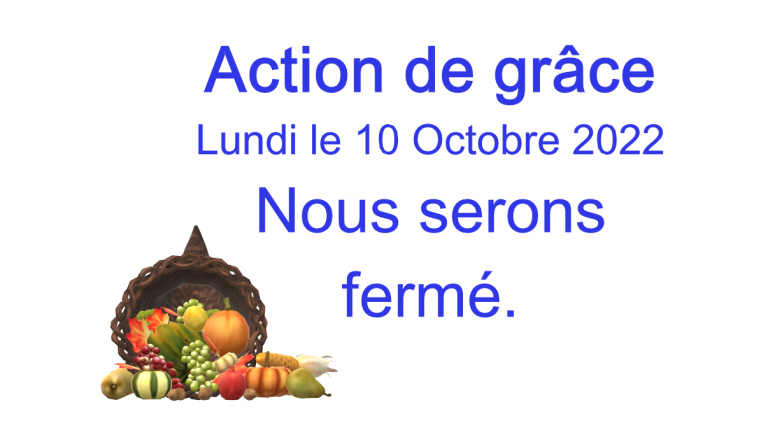 Congé Action de grâce 2022 | Roulottes Desjardins